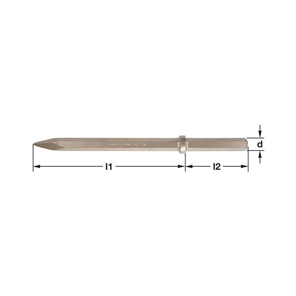 Ampco - 21" OAL, 3/4" Shank Diam, Point Chisel - 58141243 - MSC ...