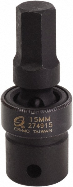 Sunex Tools - 1/2" Drive, 15mm Impact Hex Bit Socket - - 58152828 - MSC Industrial Supply