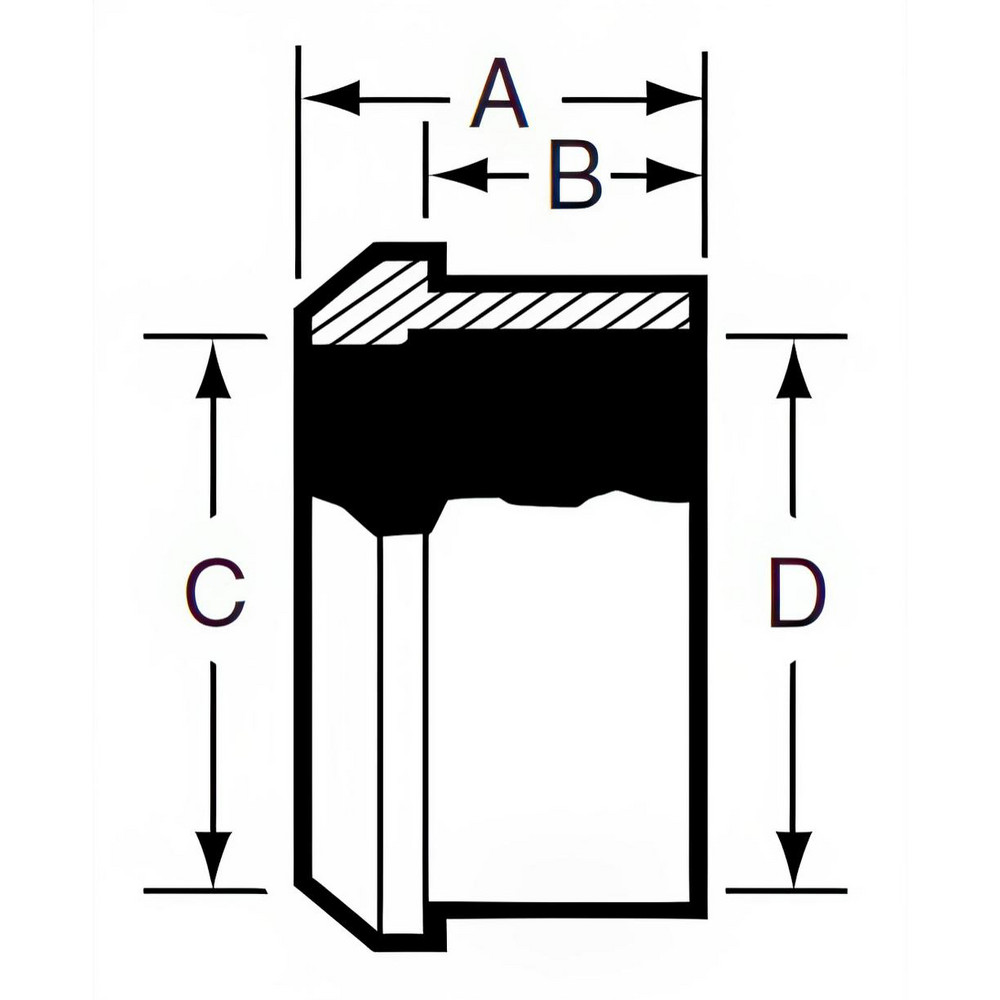 VNE - Sanitary Stainless Steel Pipe Recessed Ferrule: 1", Bevel Seat ...