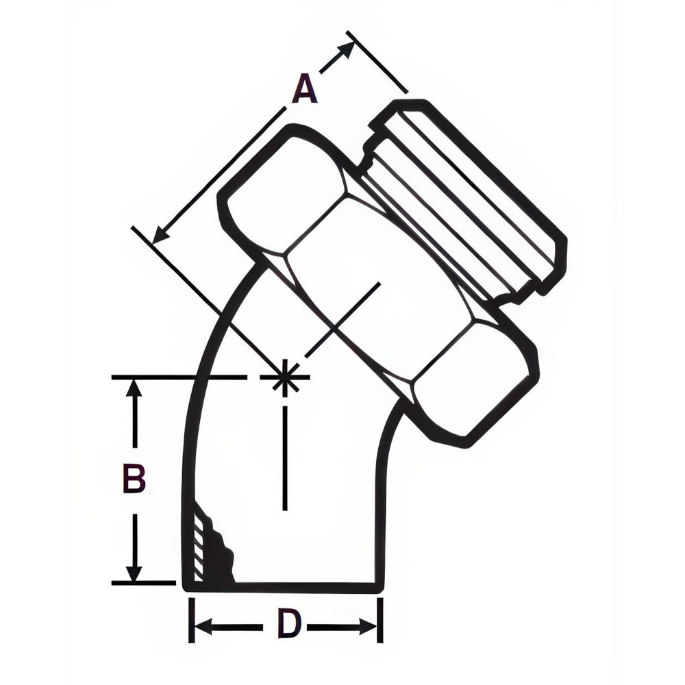 VNE - Sanitary Stainless Steel Pipe 45 ° Elbow, 1", Welded Connection ...