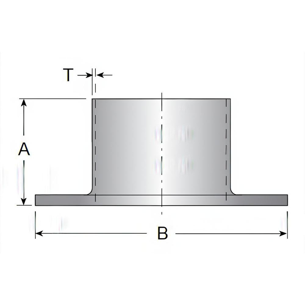 VNE - Sanitary Stainless Steel Pipe Stub End with Groove: 3" | MSC Direct
