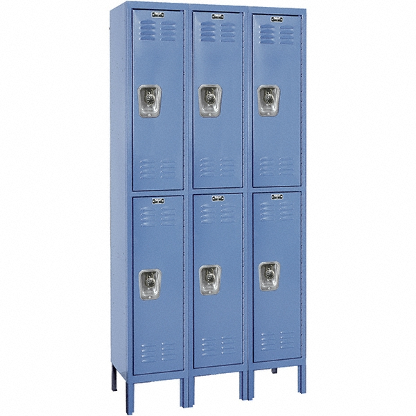 Hallowell - 3-Wide Locker: 12" Wide, 12" Deep, 78" High, Padlock | MSC ...
