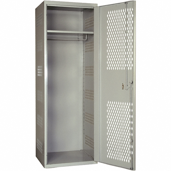 Hallowell - 1-Wide Locker: 24" Wide, 22" Deep, 72" High, Padlock | MSC ...