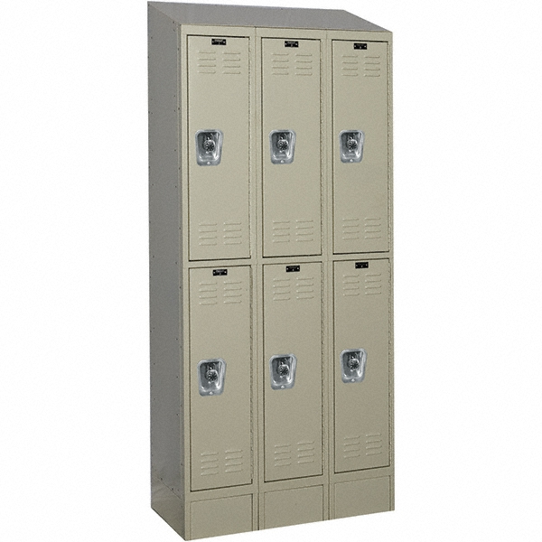 Hallowell - 3-Wide Locker: 12" Wide, 12" Deep, 78" High, Padlock | MSC ...