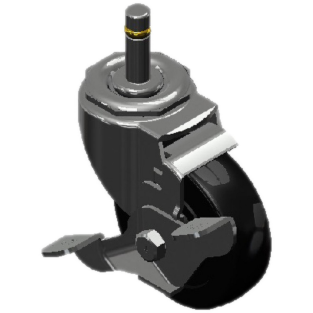 E.R. Wagner - 3" Dia x 1" Wide x 3-3/4" OAH Stem Mount Swivel Caster ...