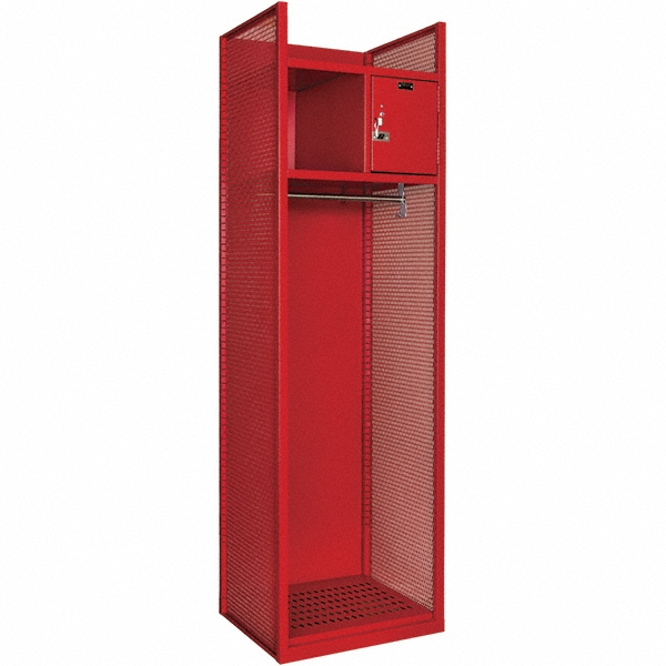 Hallowell - 1-Wide Locker: 24-3/4" Wide, 22" Deep, 84" High, Padlock ...