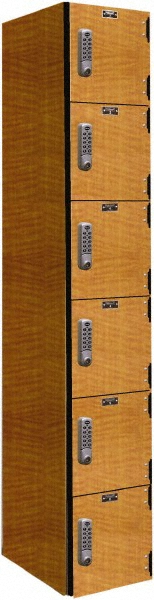 Hallowell - 1-Wide Locker: 12" Wide, 18" Deep, 72" High, Electronic ...