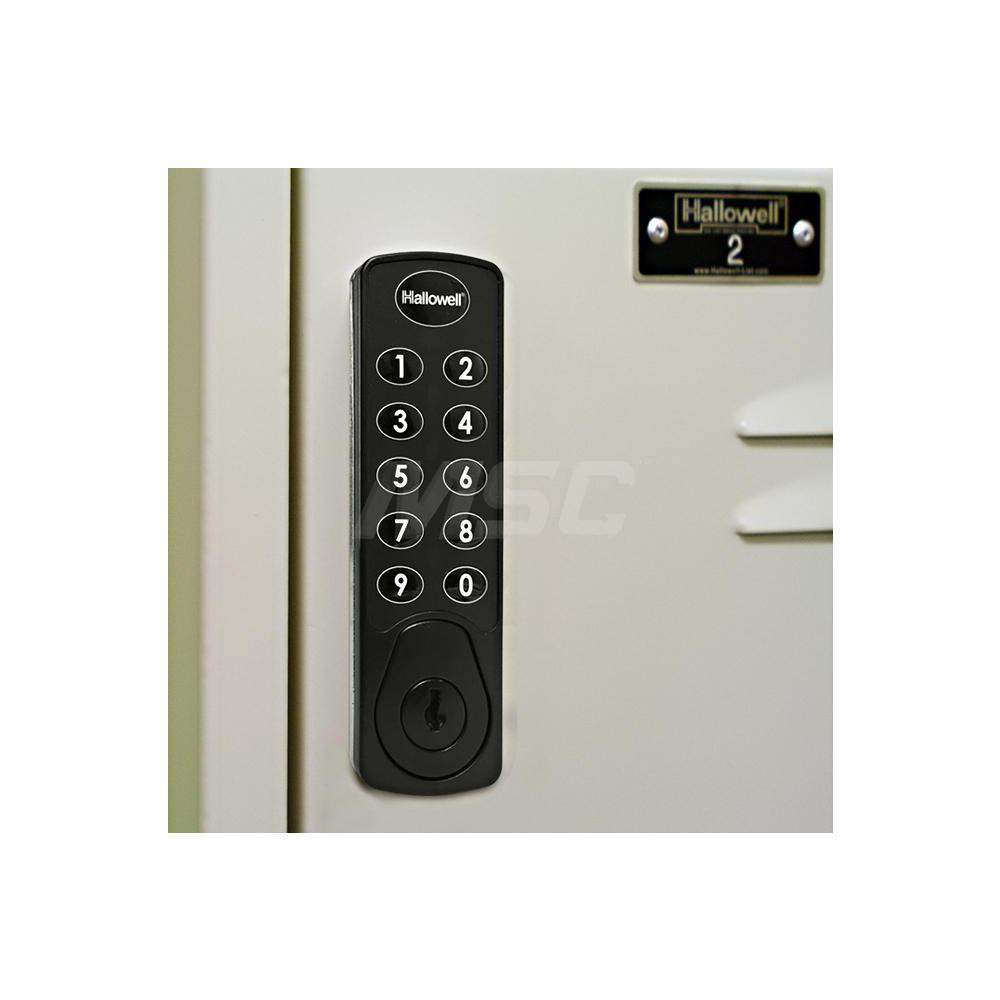 Hallowell - 3-Wide Locker: 45" Wide, 18" Deep, 78" High, Electronic ...