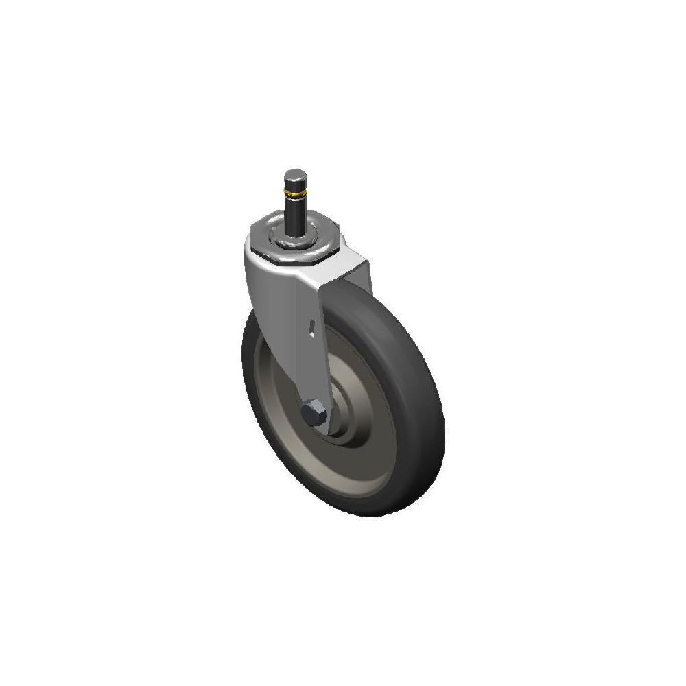 E.R. Wagner - 5" Dia x 1" Wide x 5-11/16" OAH Stem Mount Swivel Caster ...