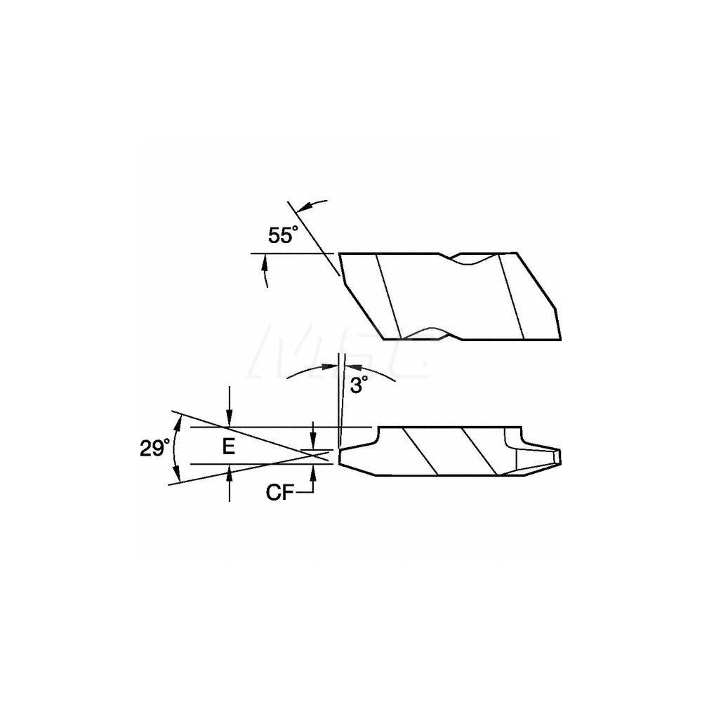 Kennametal - Threading Insert: 3 Size, NAS Style, KCU10 Grade, Solid ...