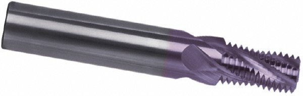 Guhring - Helical Flute Thread Mill: 1/2-14, Internal, 4 Flute, 0.6250 ...