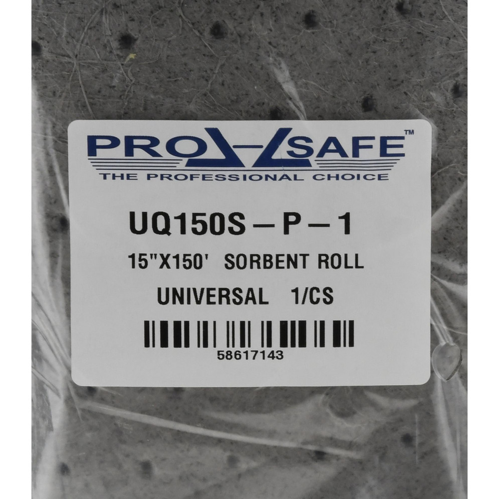 PRO-SAFE - Sorbent Roll: For Universal Use, 15" Wide, 150' Long, 30 gal ...