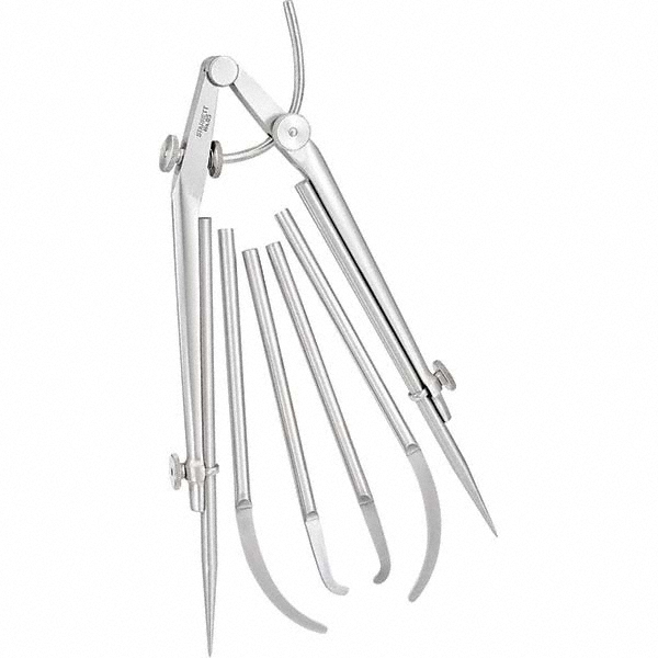 Starrett - 12 Inch Leg, Spring Joint, Forged Steel, Divider | MSC Direct