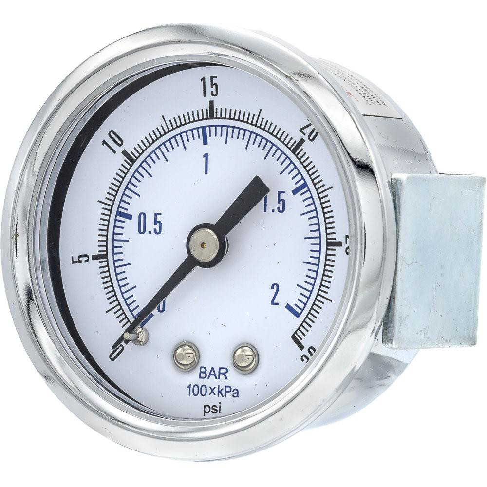PIC Gauges - Pressure Gauge: 2" Dial Dia, 0 to 30 psi, 1/8" NPT, U ...