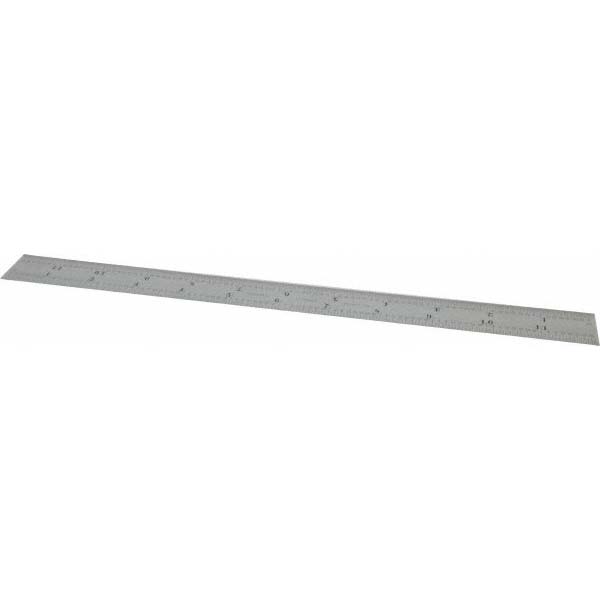 Starrett - 12" Long, 1/64, 1/50, 1/32, 1/10" Graduation, Flexible Steel ...