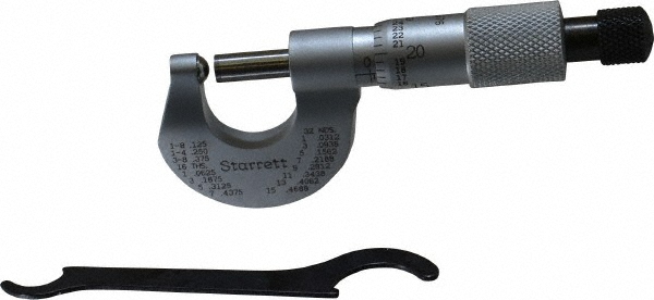 Starrett - Mechanical, 0 to 1/2 Inch Measurement, Satin Chrome Finish ...