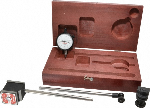 Starrett - 0.0005" Graduation, 1/8" Max Meas, 0-25-0 Dial Reading, Dial ...