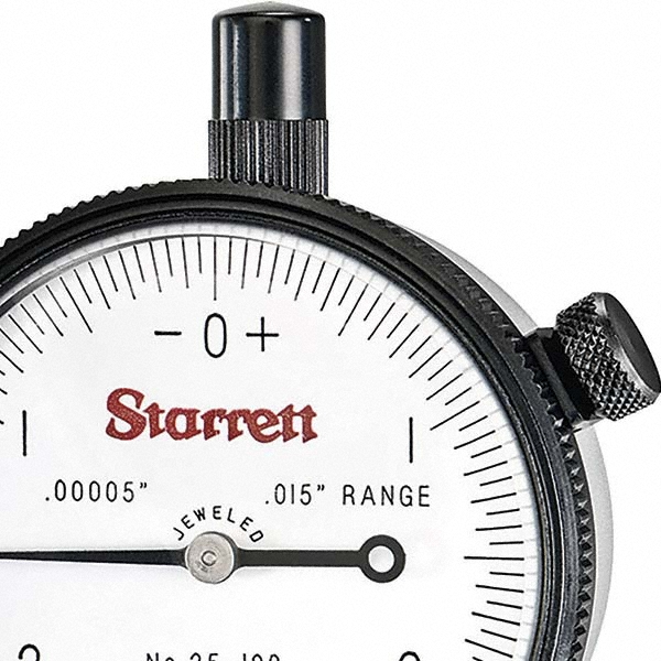 Starrett - 0.015" Range, 0-3-0 Dial Reading, 0.00005" Graduation Dial ...