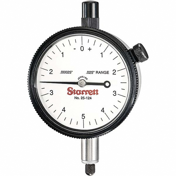 Starrett - Dial Drop Indicator: 0.0250" Max Measurement, 0-5-0 Dial Reading | MSC Direct