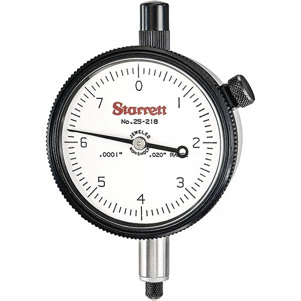 Starrett - Dial Drop Indicator: 0.0200" Max Measurement, 0-8 Dial ...