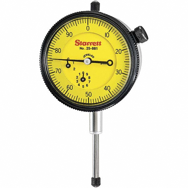 Starrett - 25mm Range, 0-100 Dial Reading, 0.01mm Graduation Dial Drop ...