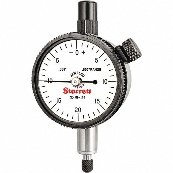 Starrett - Dial Drop Indicator: 0.1000" Max Measurement, 0-20-0 Dial ...