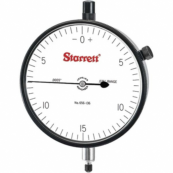 Starrett - Dial Drop Indicator: 0.0750" Max Measurement, 0-15-0 Dial ...