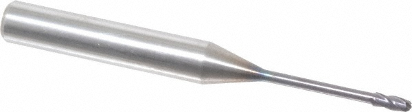Accupro - 2mm Diam, 5mm LOC, 4 Flute Solid Carbide Ball End Mill ...