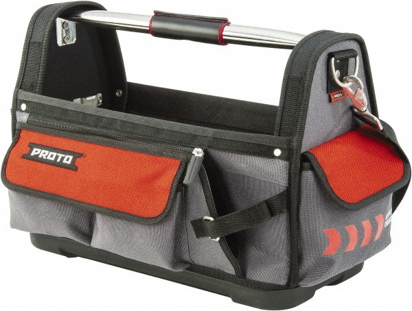 Proto - 10 Pocket Gray & Red Polyester Tool Bag - 58797390 - MSC ...