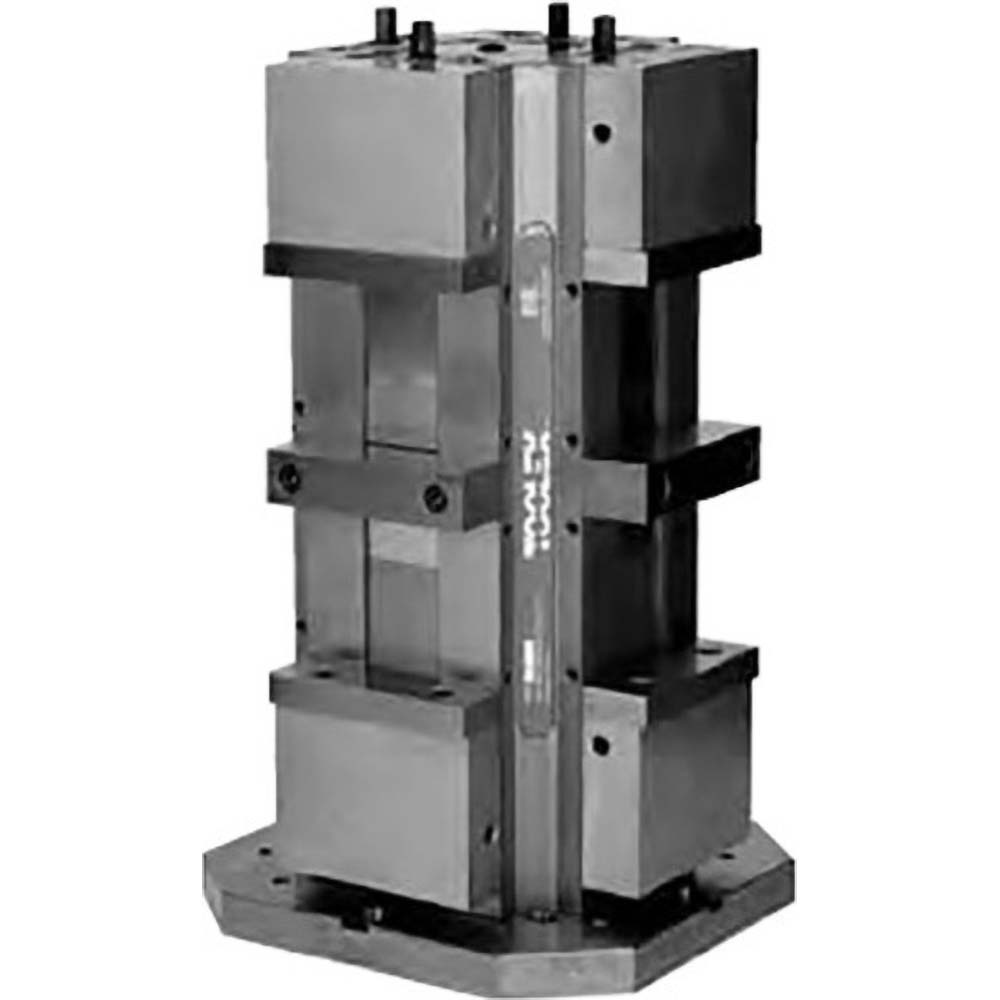 Toolex - Machine Vise: Quad Vise, 8-Station, 4" Jaw Opening, Stationary ...