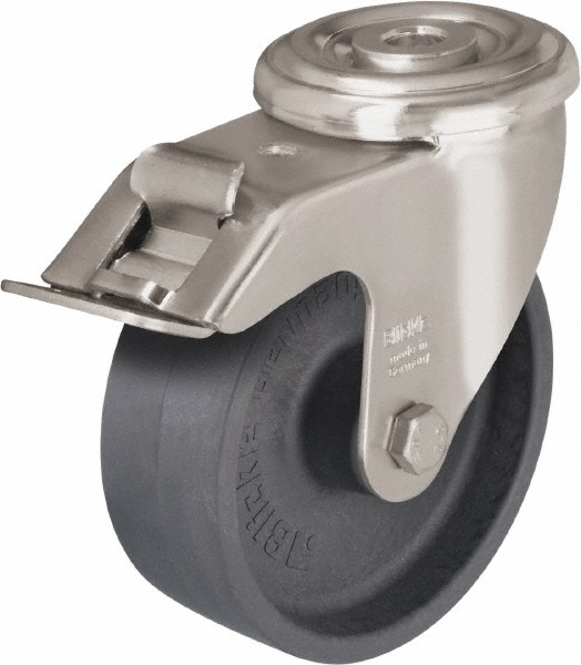 Blickle - Hollow Kingpin Caster: Swivel, 5" Wheel Dia, 1-9/16" Wheel ...