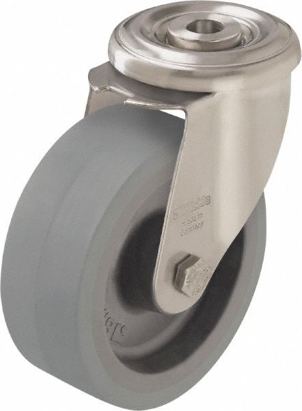 Blickle - Hollow Kingpin Caster: Swivel, 5" Wheel Dia, 1-9/16" Wheel ...