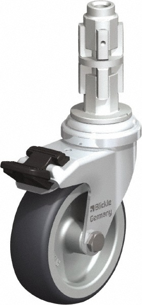 Blickle - 3" Diam x 63/64" Wide x 4" OAH Metal Expander Mount Swivel ...