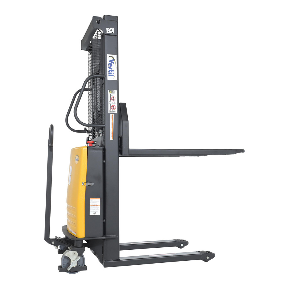 Vestil - 2,000 Lb Capacity, 63" Lift Height, Battery Operated Stacker ...