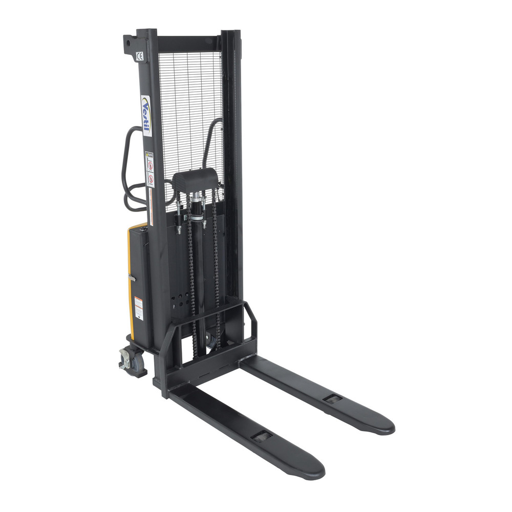 Vestil - 2,000 Lb Capacity, 63" Lift Height, Battery Operated Stacker ...