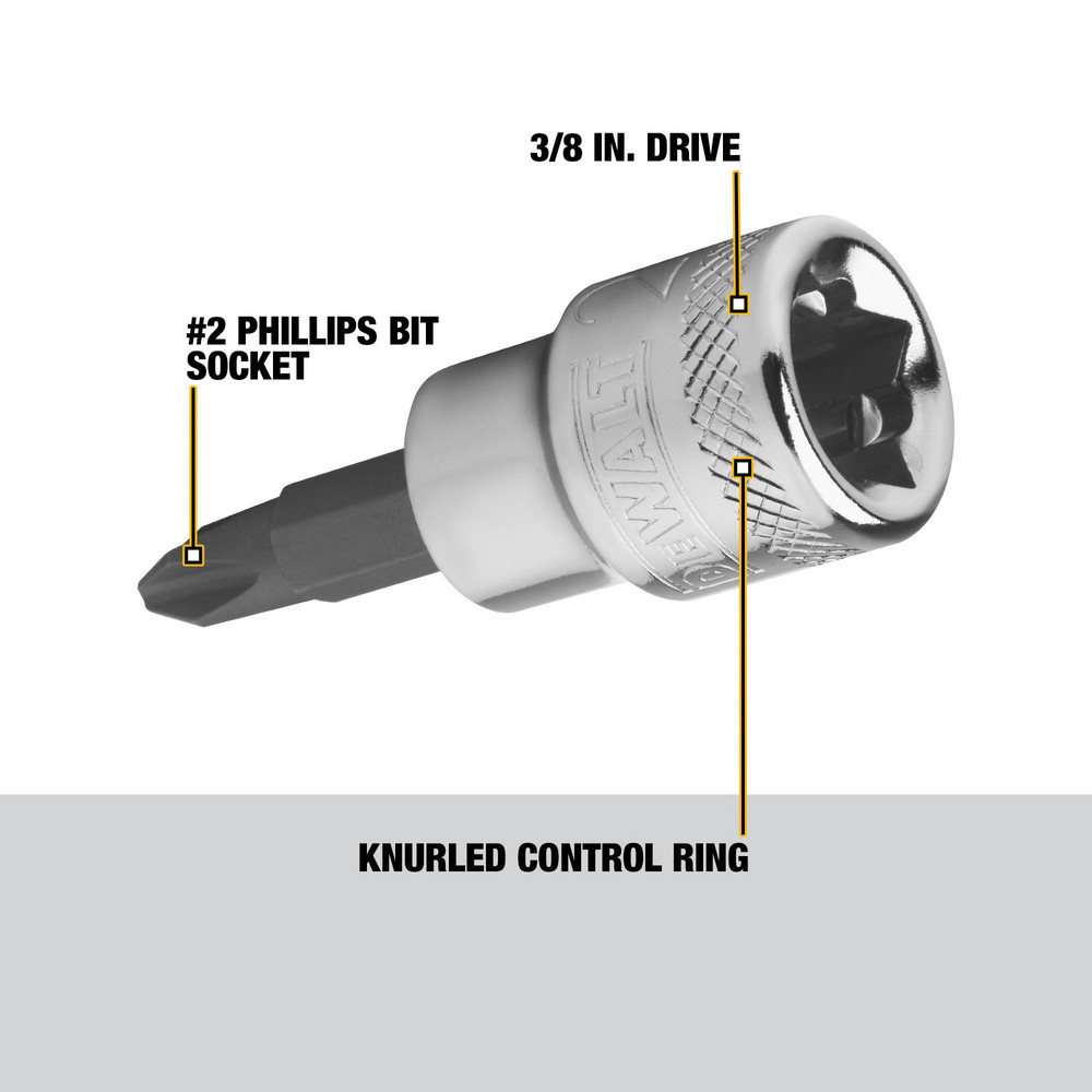 DeWALT - Screwdriver & Drag Link Sockets: Socket Type: Phillips ...