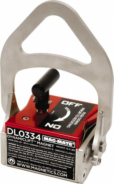 Mag-Mate - Magnetic Lifter: 334 lb Capacity, Locking On & Off Handle ...