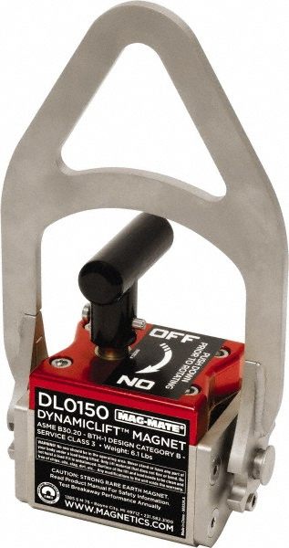 Mag-Mate - Magnetic Lifter: 150 lb Capacity, Locking On & Off Handle ...
