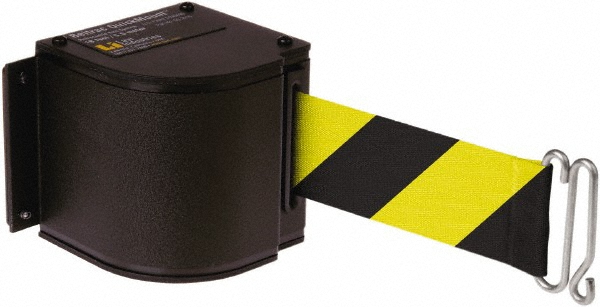 Lavi Industries - Pedestrian Barrier Retractable Belt: Aluminum, Black ...