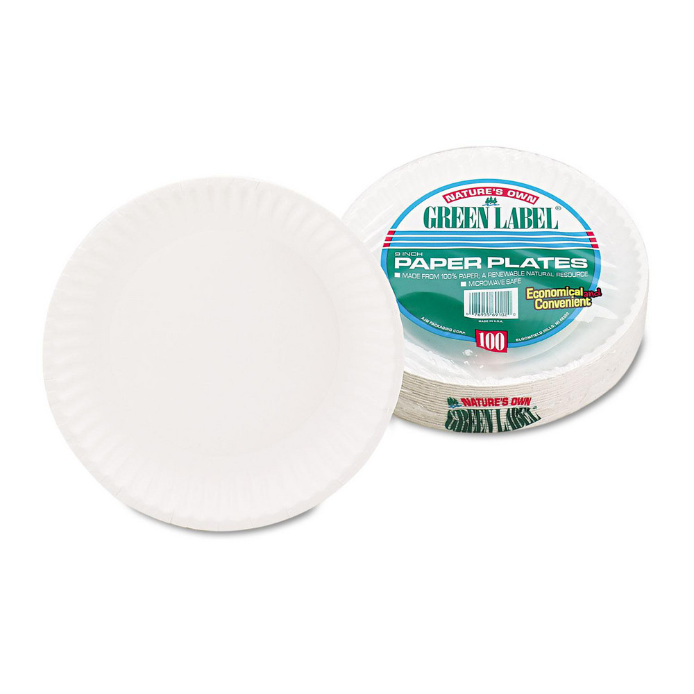 Solo - Plate: 9" Dia, Paper, White, 1,000 Per Carton | MSC Direct