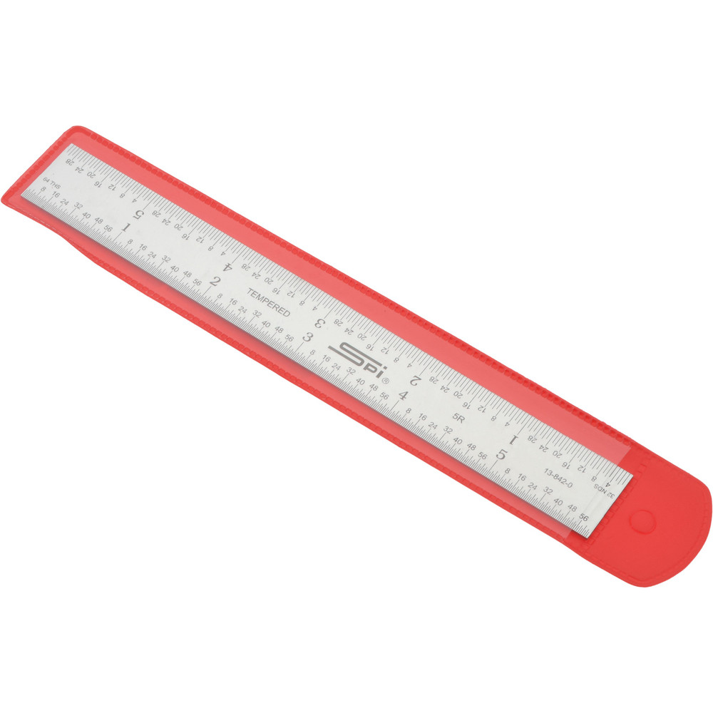 SPI - Steel Rule: 6" OAL, 5R Graduation, Rigid, 3/4" OAW | MSC Direct