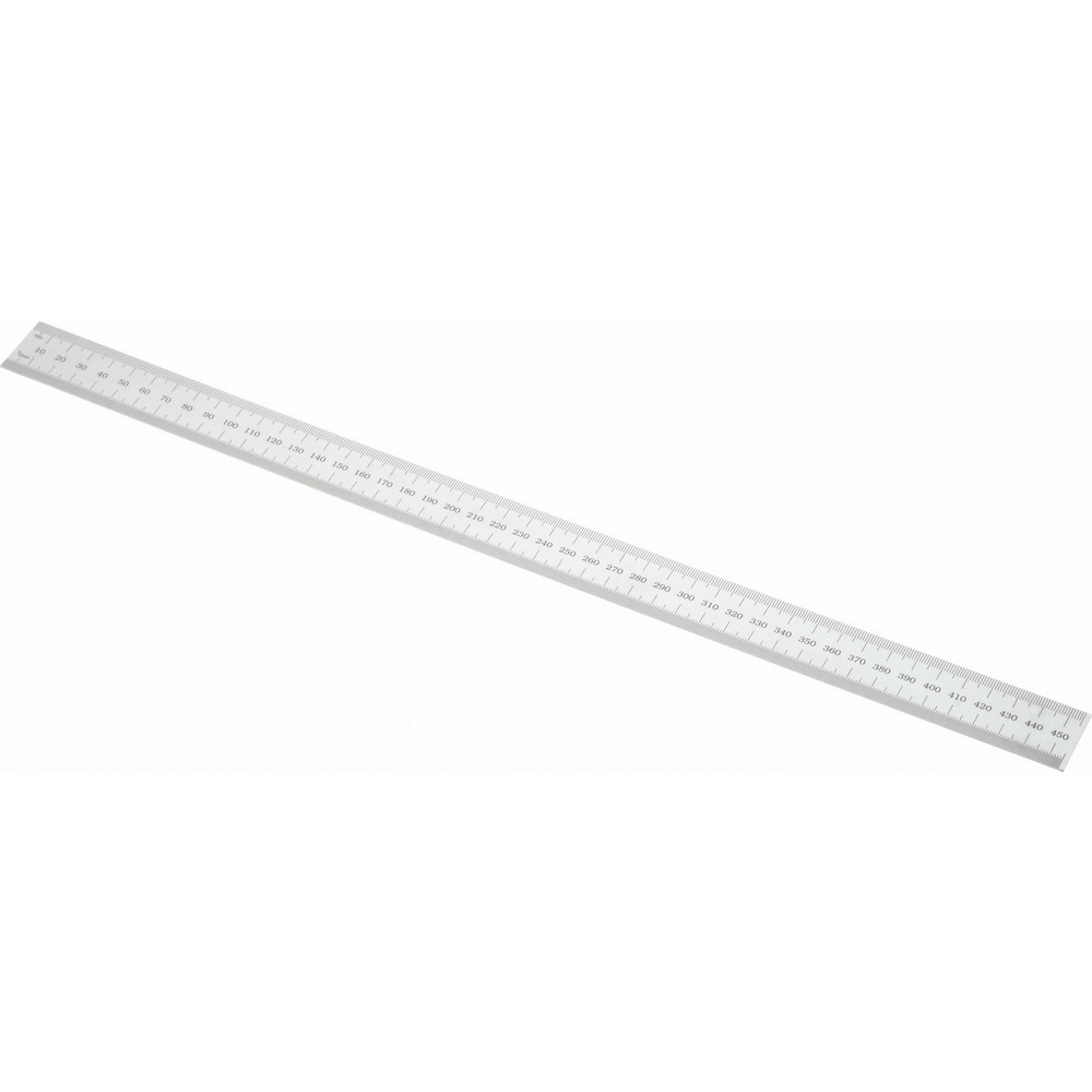 SPI - Steel Rule: 18" OAL, English & Metric Graduation, Rigid, 1-1/8 ...
