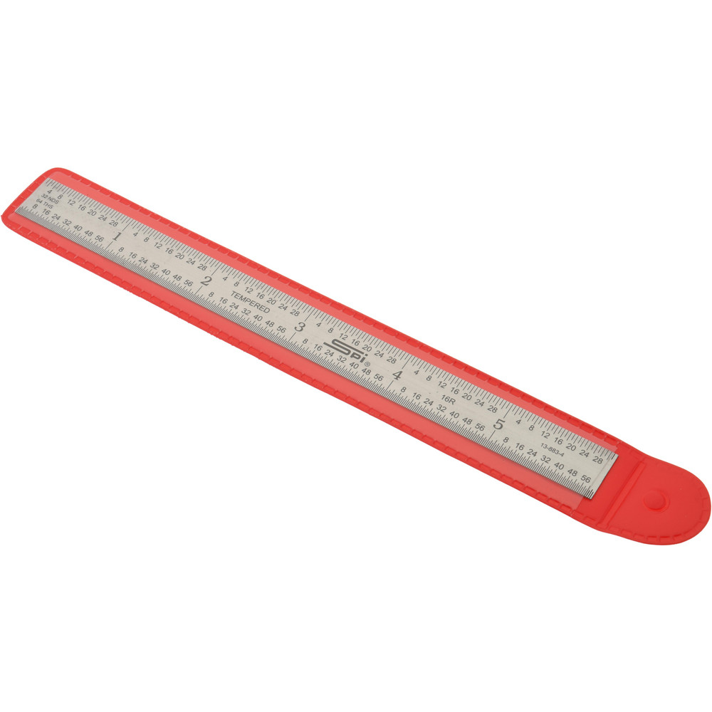 SPI - Steel Rule: 6" OAL, 16R Graduation, Flexible, 1/2" OAW | MSC Direct