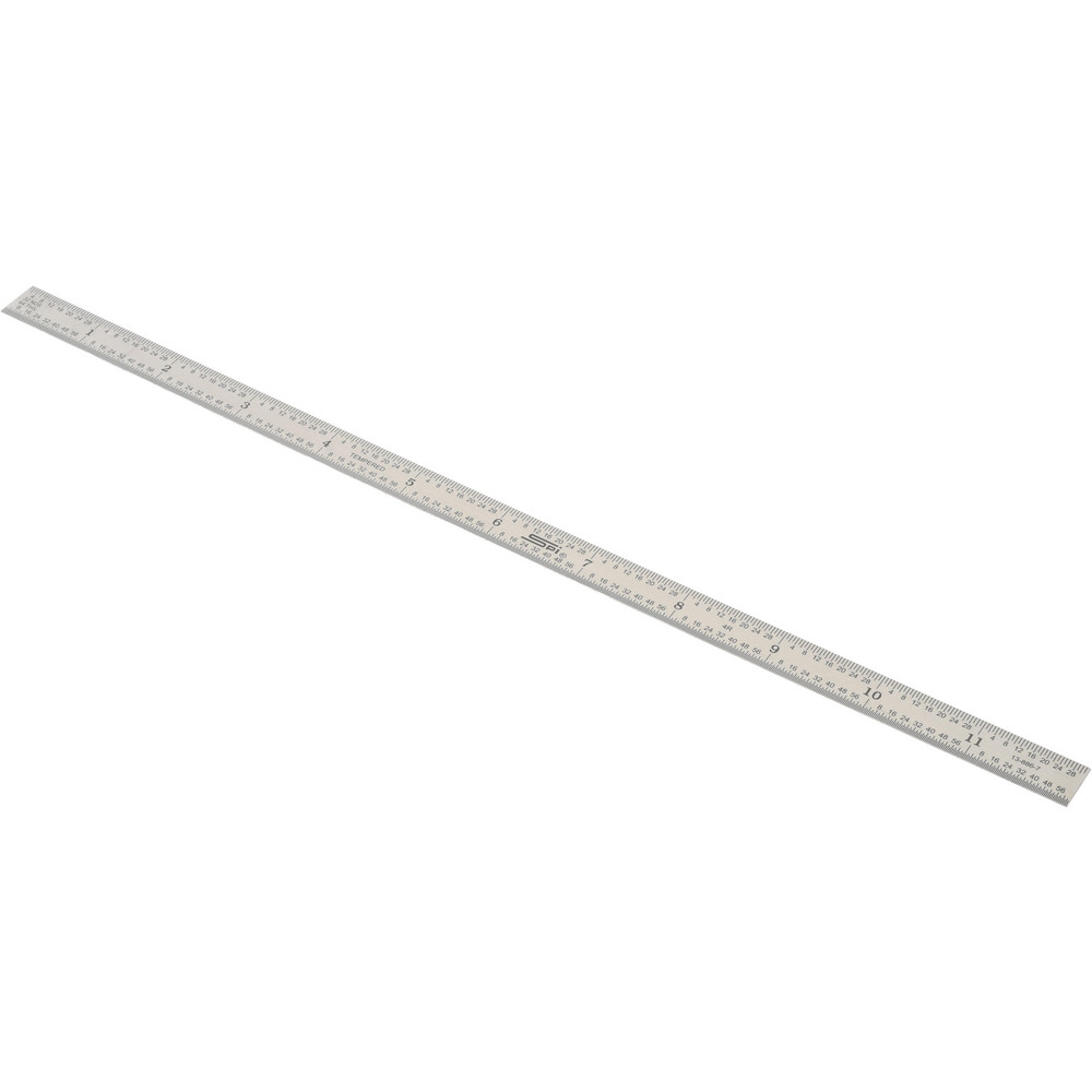 SPI - Steel Rule: 12" OAL, 4R Graduation, Flexible, 1/2" OAW | MSC Direct