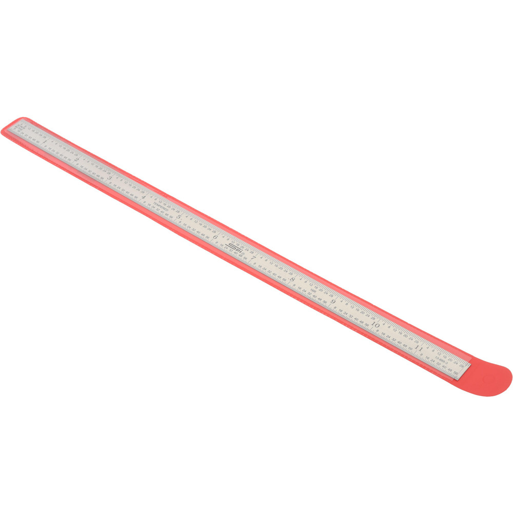 SPI - Steel Rule: 12" OAL, 16R Graduation, Flexible, 1/2" OAW | MSC Direct