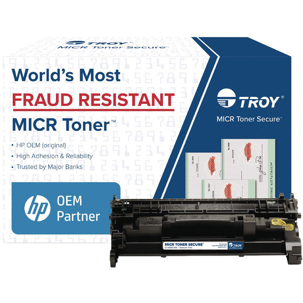 Troy - Office Machine Supplies: MICR Toner, Black, 1 per Pack | MSC Direct