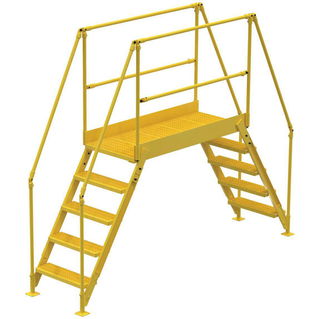 Vestil - 5-Step Steel Crossover Bridge: 500 lb Capacity, 23-1/2 ...