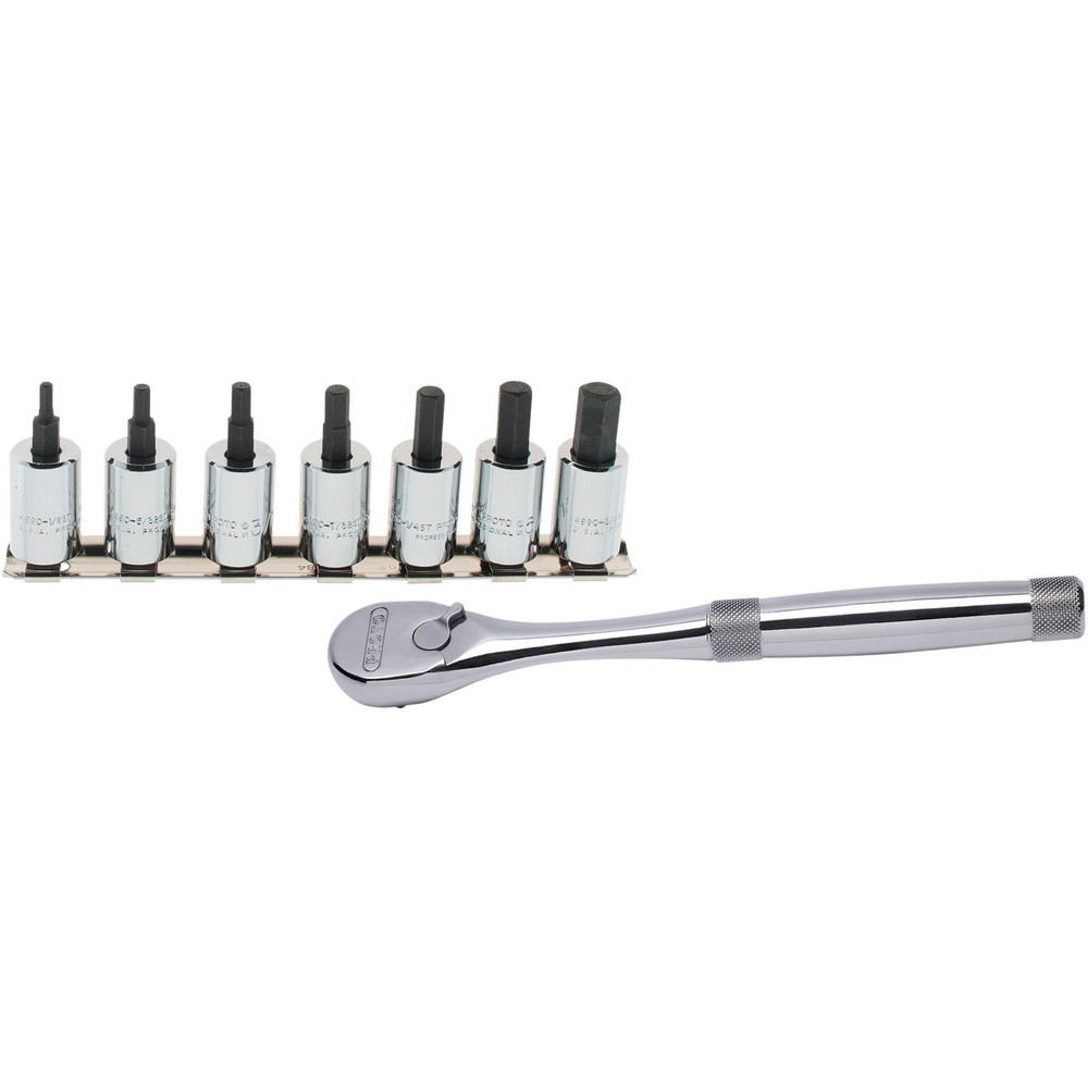 Proto - Hex & Torx Bit Socket Sets: Set Type: Hex Bit; Drive Size (Inch ...