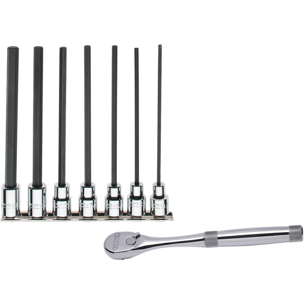 Proto - Hex & Torx Bit Socket Sets: Set Type: Hex Bit; Drive Size (Inch ...