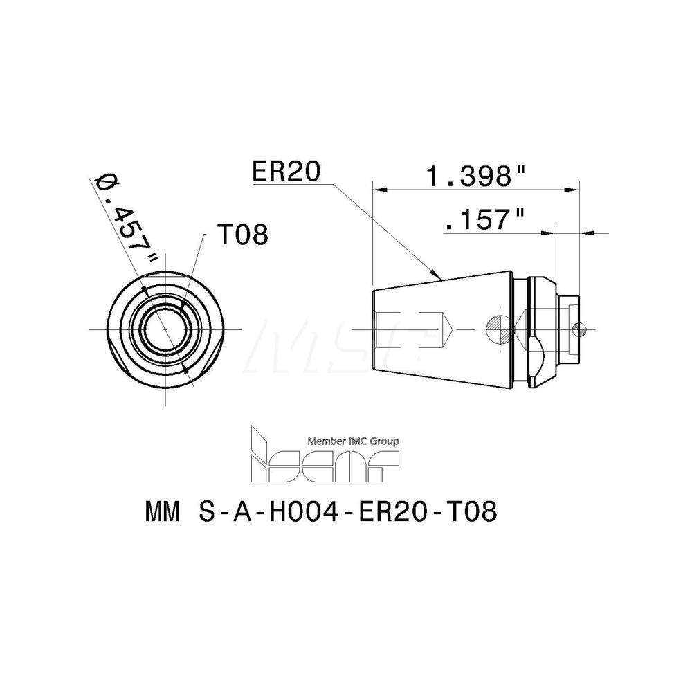 Iscar - Replaceable Tip Milling Shank: Series Multimaster, 4 mm ...